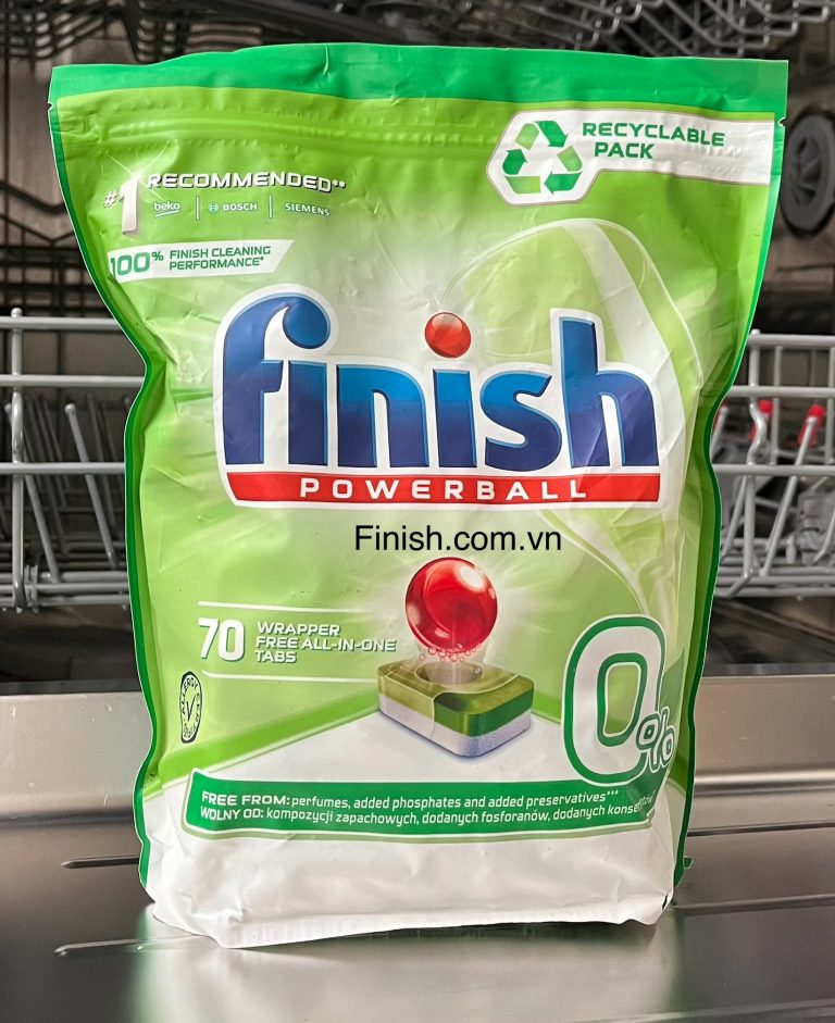 Viên rửa bát Finish wrapper free all-in-1 túi 70 viên - Nhà phân phối ...